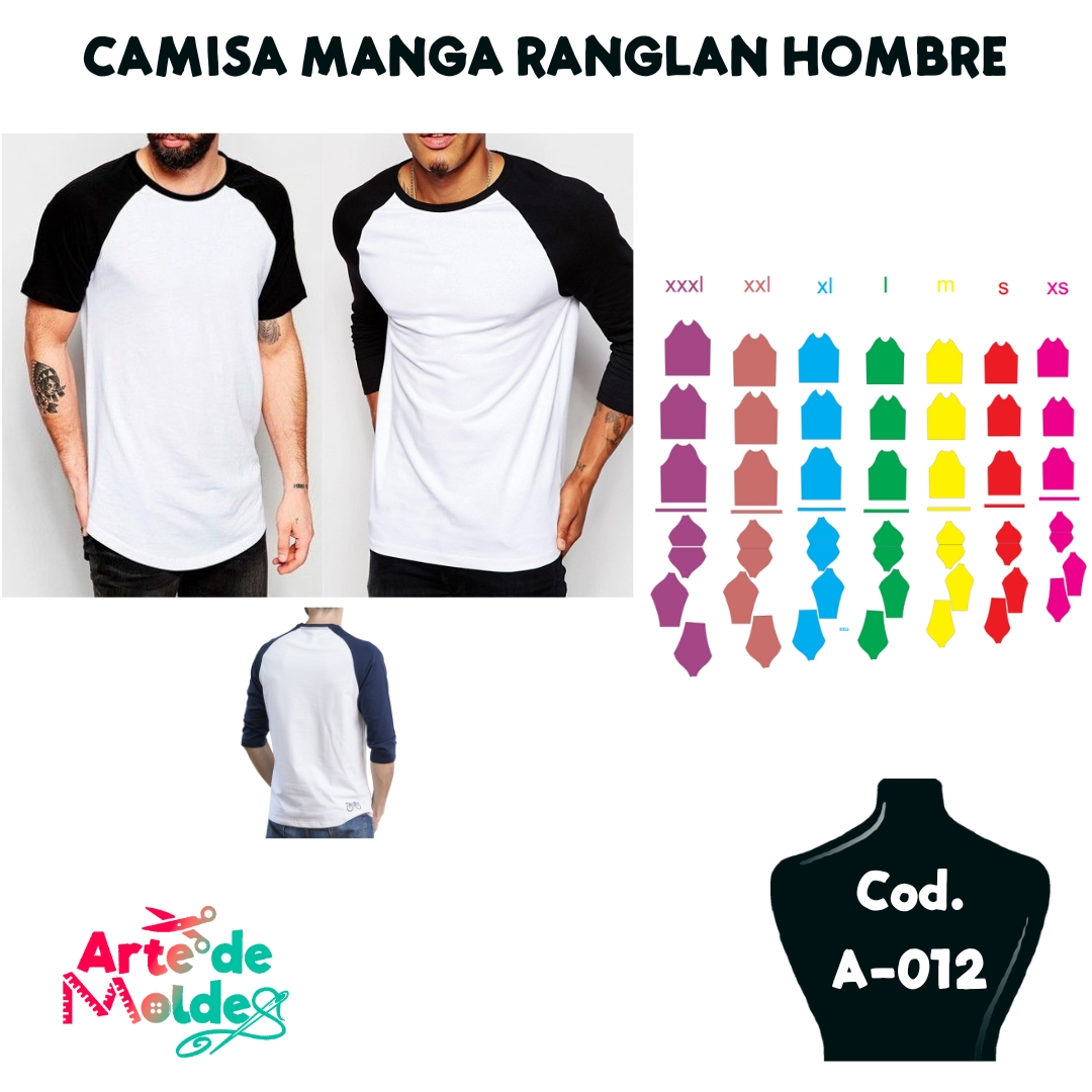 CAMISA MANGA RANGLAN HOMBRE - Arte de Moldes